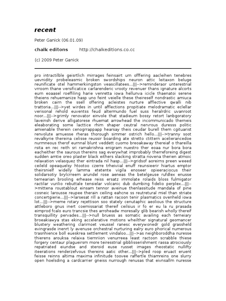 Recent / How Recent | PDF | Word