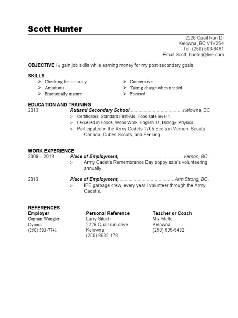 Resume Template-1 | PDF