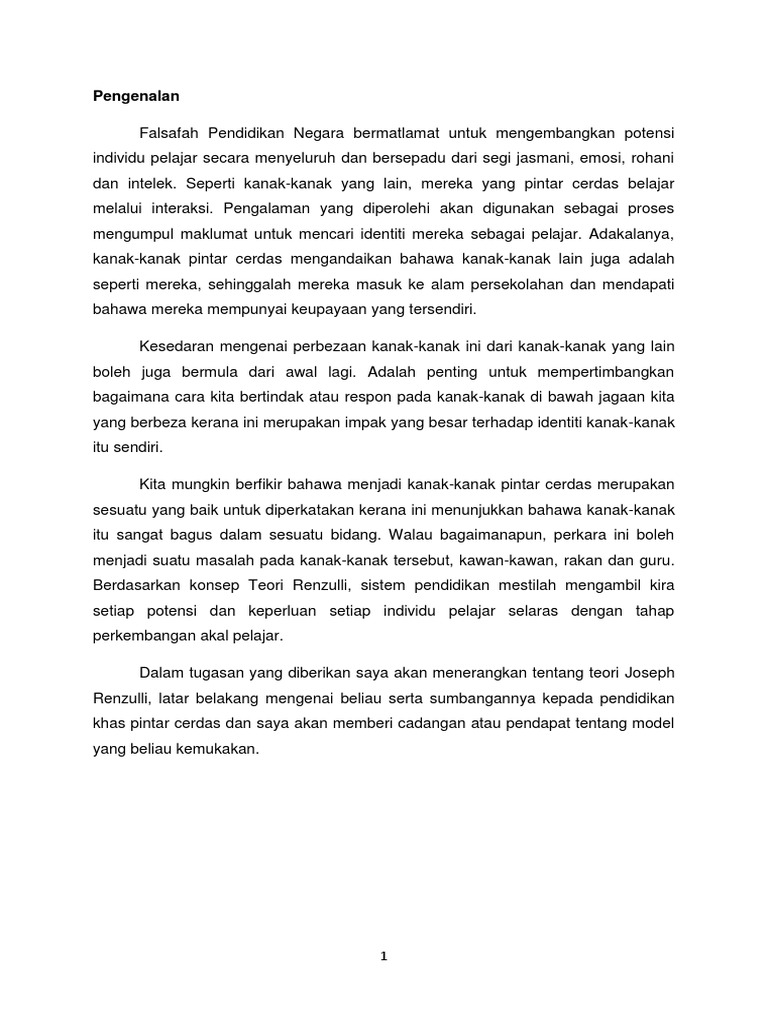 Teori Joseph Renzulli | PDF