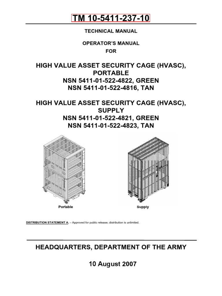 TM 10-5411-237-10 Hvasc | PDF | Lock (Security Device) | Screw