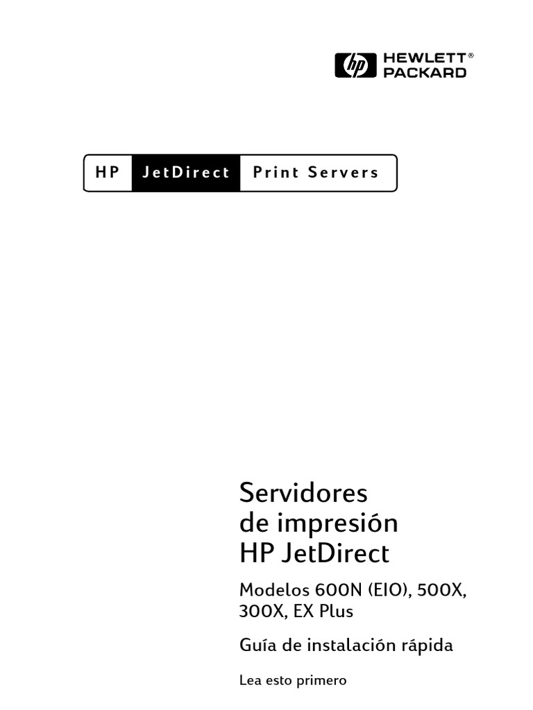 HP Jetdirect EX Plus | PDF | Red de computadoras | Microsoft Windows