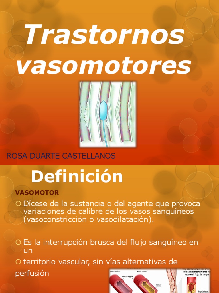 Trastornos Vasomotores | PDF | Trombo | Vasodilatación