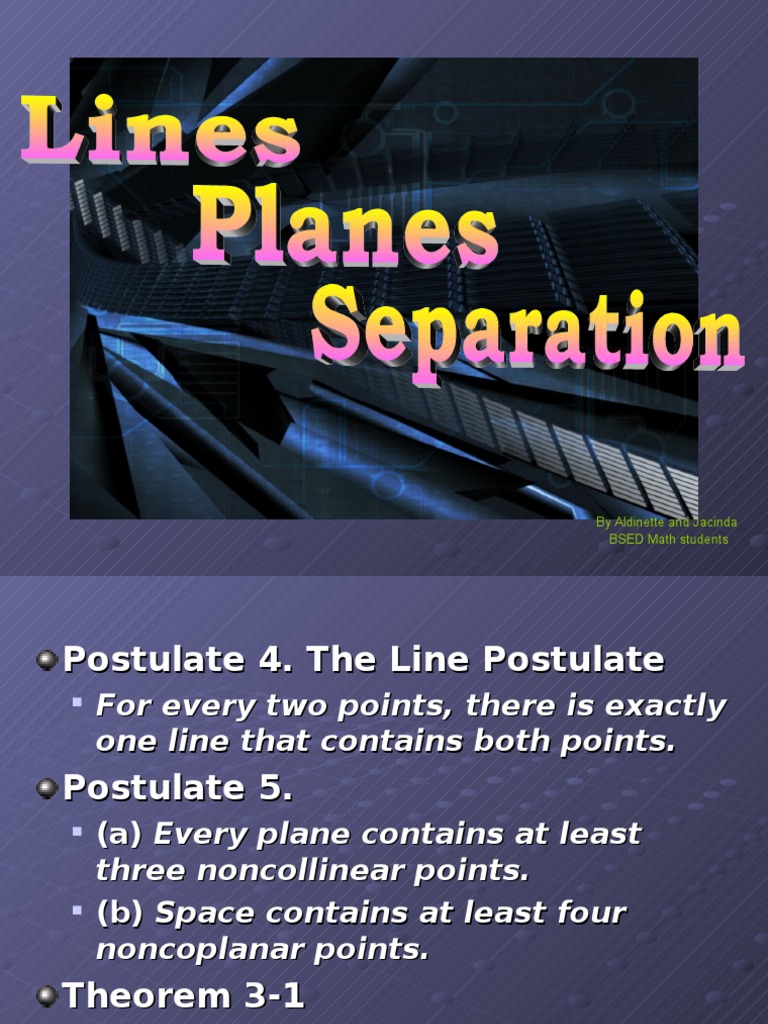 Lines, Planes, and Separation | PDF | Line (Geometry) | Plane (Geometry)