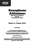 Tenor Sax Altissimo Finger Chart | PDF