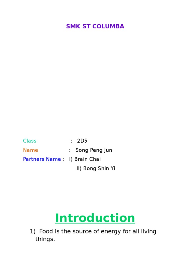 Science Folio Form 2 (Nutrition) | PDF | Vitamin | Fat