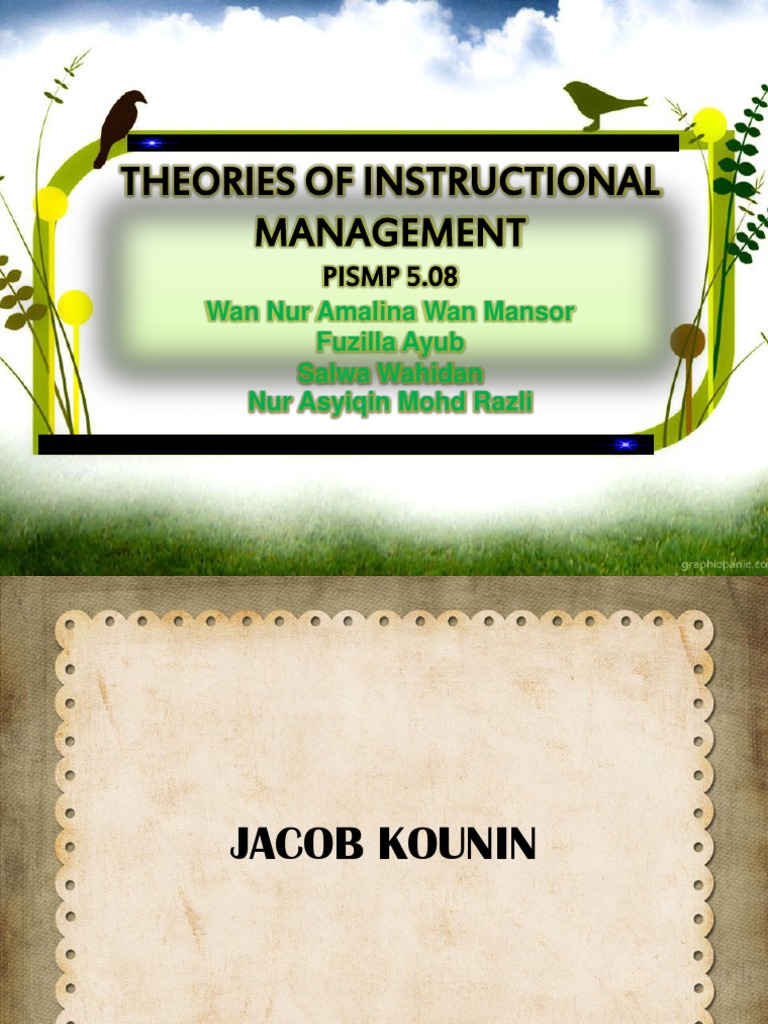 Jacob Kounin-Instructional Management Theory | PDF | Classroom | Teachers