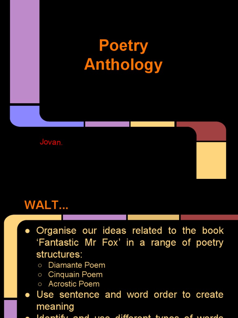 Poetry Structures Inspired by Mr. Fox | PDF | Language Arts ...