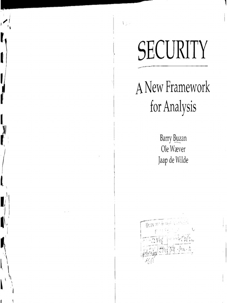 BUZAN, Barry - Security A New Framework For Analysis | PDF