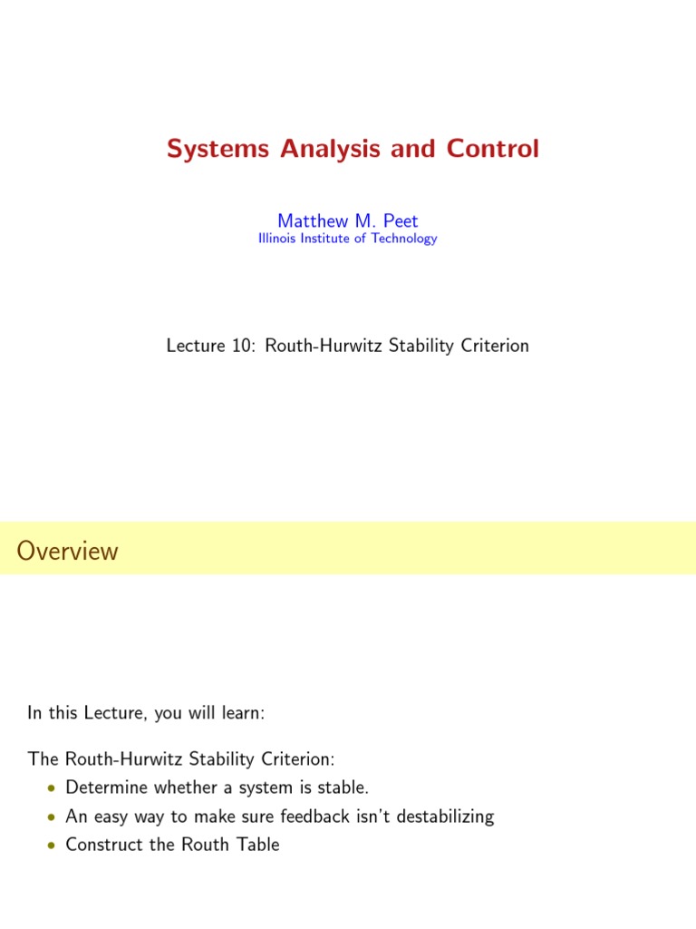 Stability Test | PDF | Stability Theory | Control Theory
