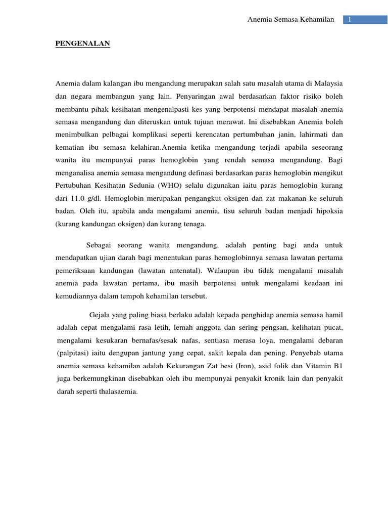 Case Study Anemia | PDF