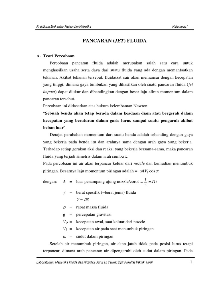Jet Fluida Acc | PDF | Metode & Bahan Ajar | Sains & Matematika