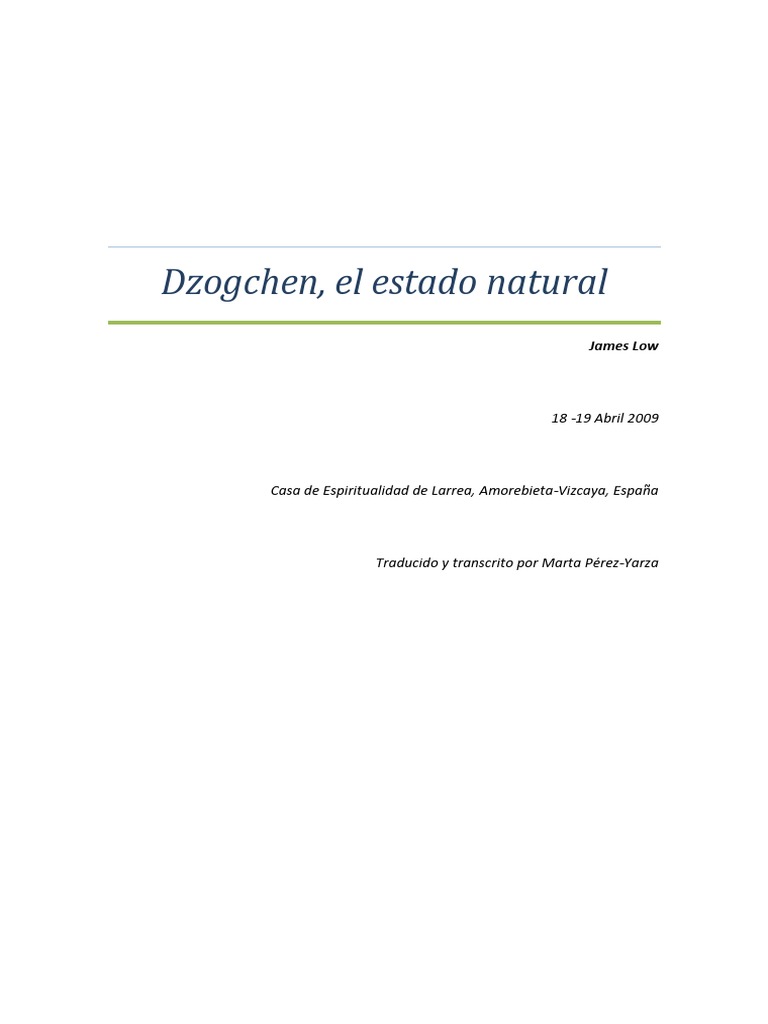 James Low - Dzogchen | PDF | Verdad | Mente