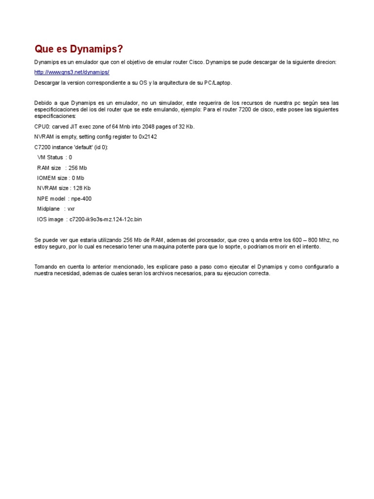 Guia Dynamips | PDF | Controlador de interfaz de red | Enrutador ...