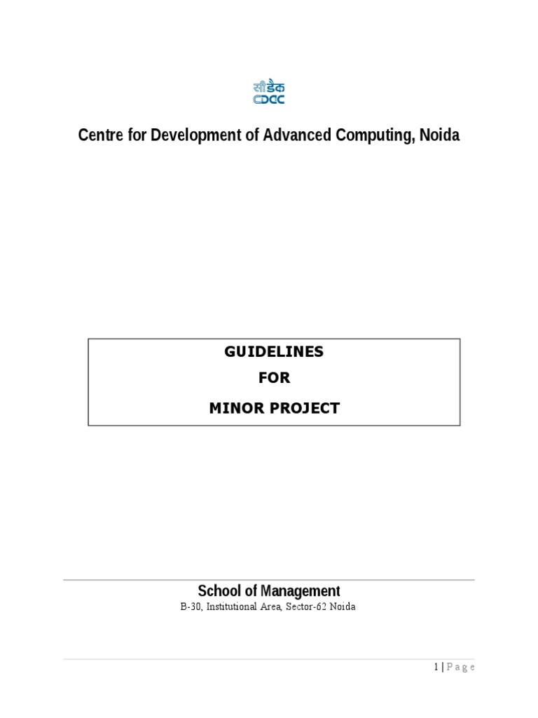 Minor Project Guidelines for Students | PDF | Abstract (Summary) | Theory