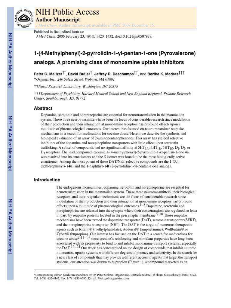 Pyrovalerone Analogs | PDF | Chemical Substances | Physical Sciences