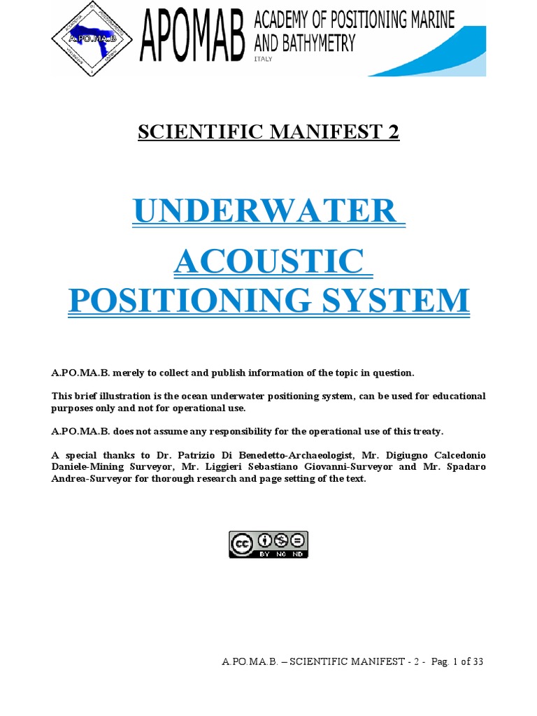 Underwater Acoustic Positioning Systems | PDF