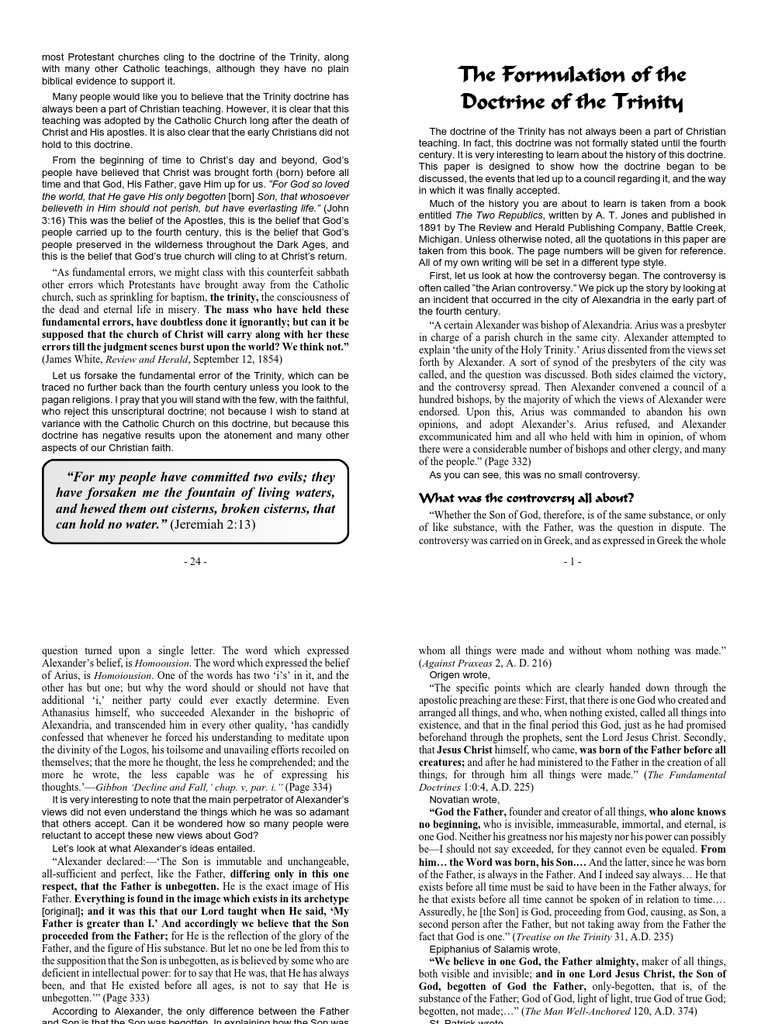 The Formulation of The Doctrine of The Trinity by Lynnford Beachy | PDF ...