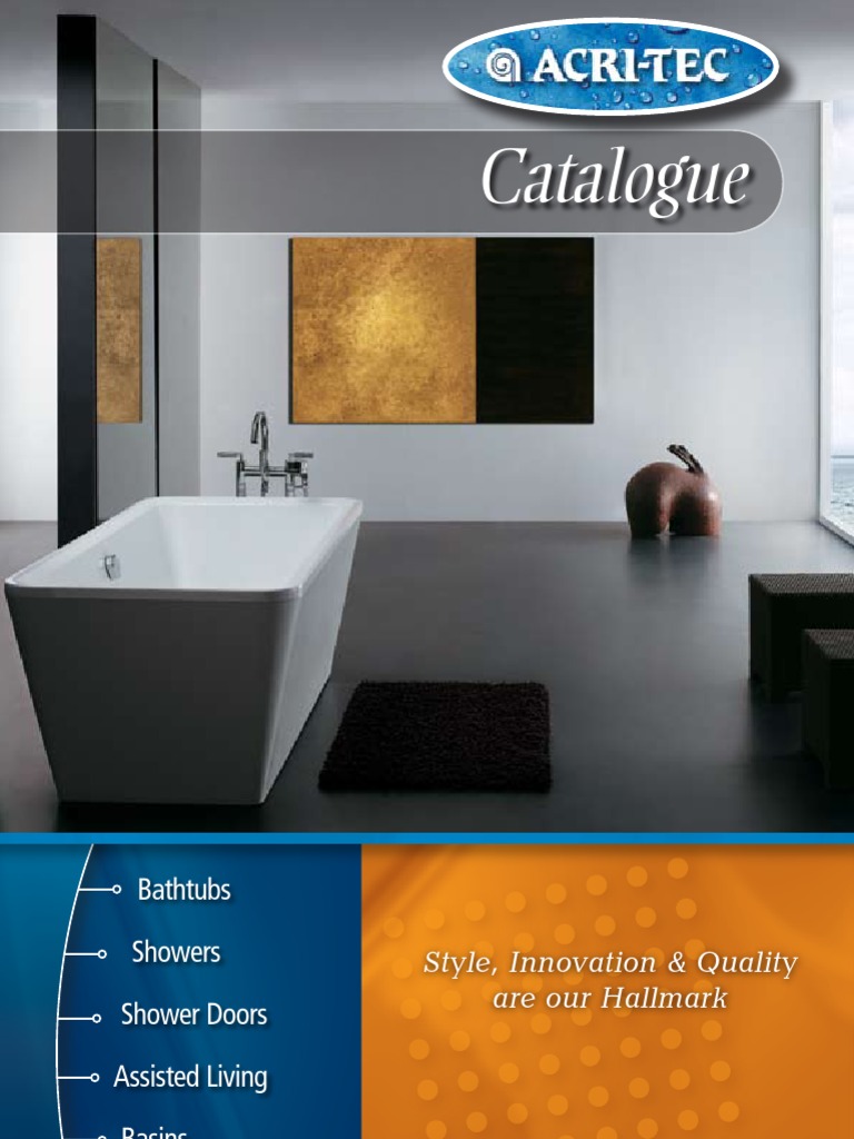 Catalogue: Bathtubs Showers Shower Doors Assisted Living Basins Kitchen ...