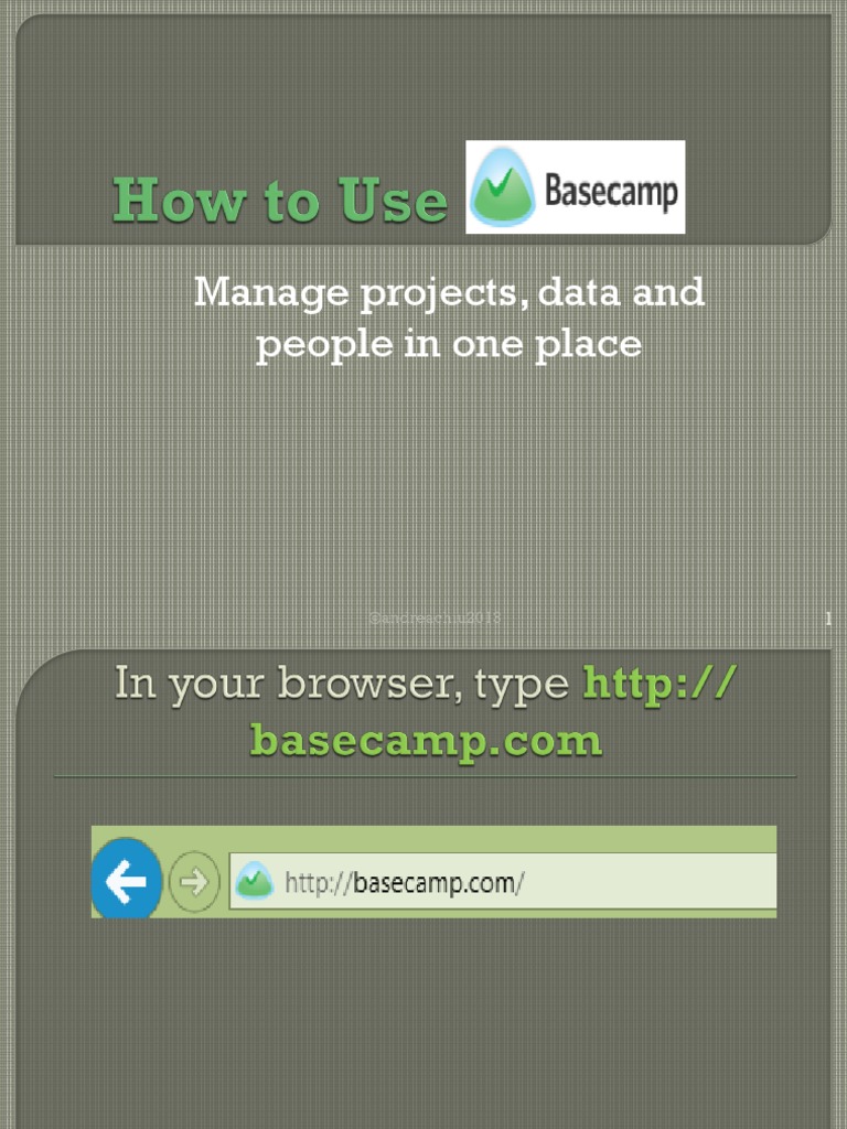 Manage Your Projects in One Single Page With Basecamp | PDF