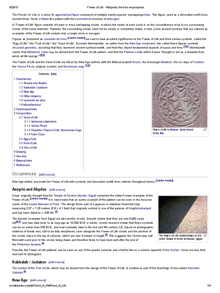 Flower of Life | PDF | Religious Belief And Doctrine | Religion And Belief