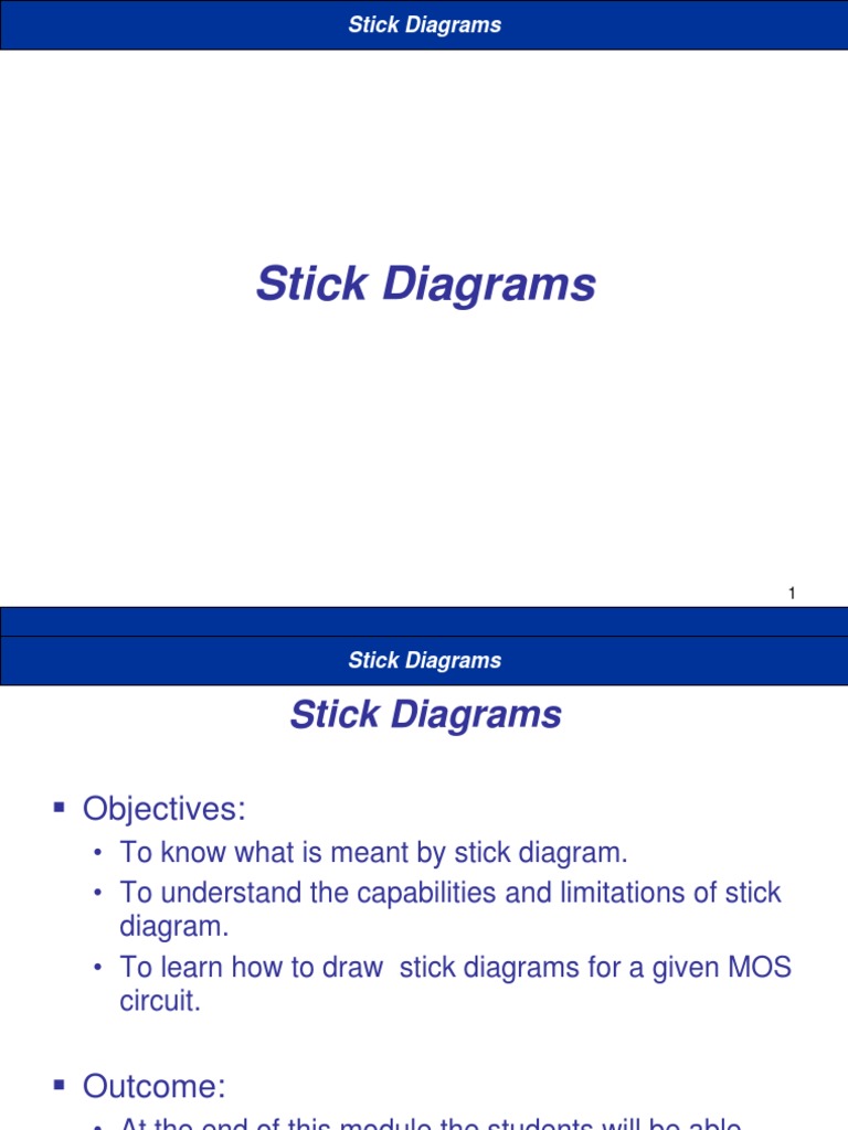 Stick Diagram | PDF | Cmos | Electrical Circuits