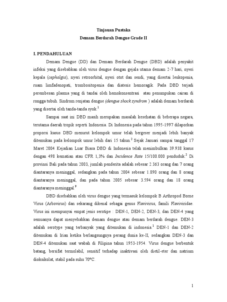 Catatan Koass Demam Berdarah Dengue | PDF