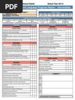 Esl Report Card Grades 3 - 12 | PDF | English Language | Vocabulary