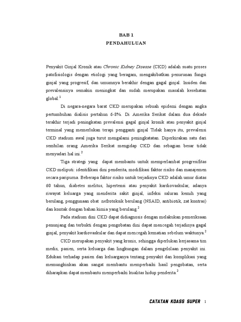 Catatan Koass Laporan Kasus CKD | PDF