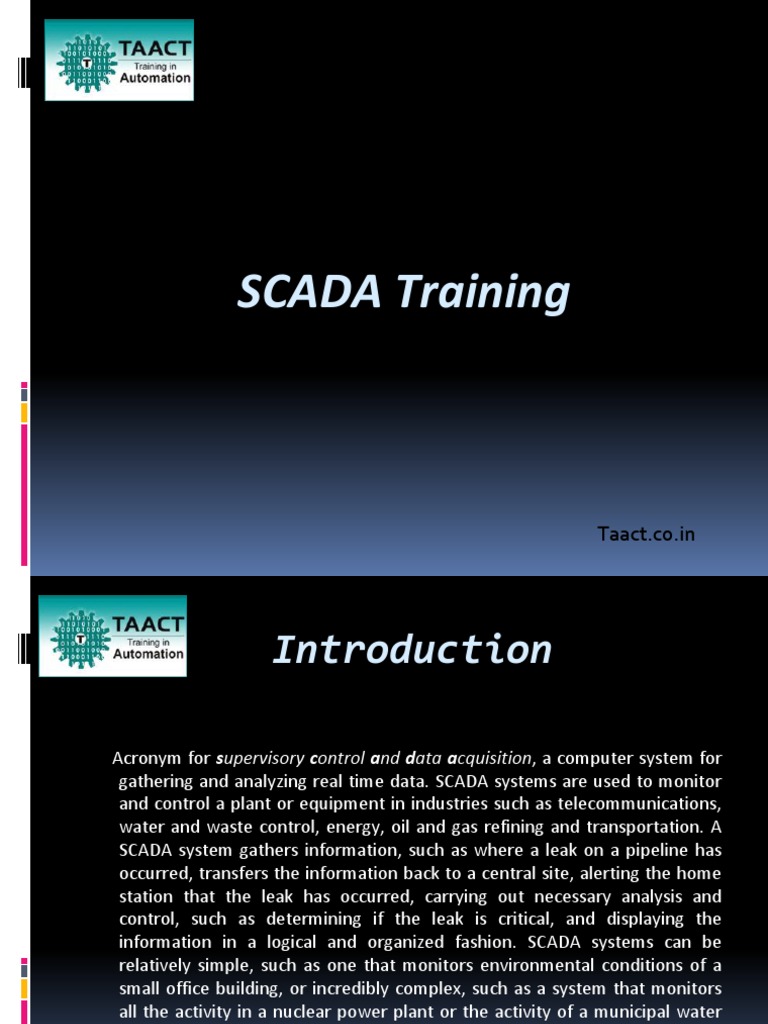 SCADA Training | PDF | Scada | Programmable Logic Controller