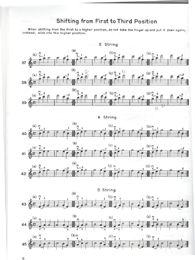 ShiftingExercises Violin | PDF