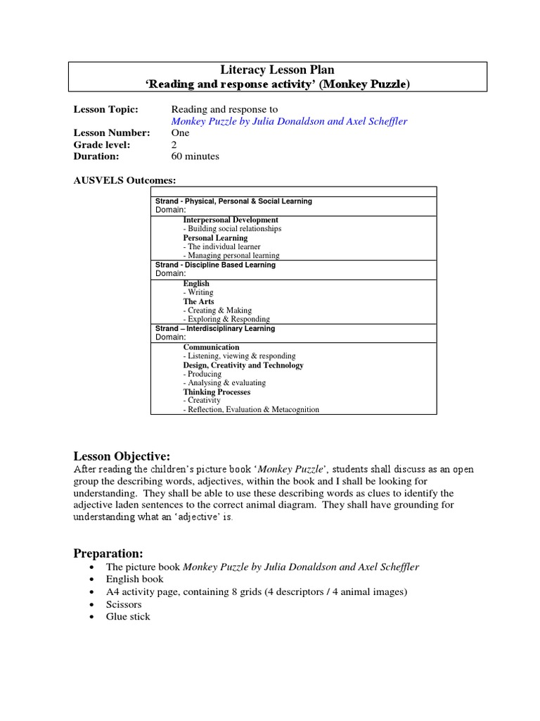 Grade 2 Adjective Exploration | PDF | Lesson Plan | Reading (Process)