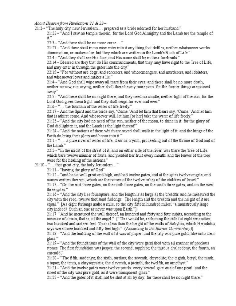 2 Revelation 21 22 Passages Compilation Pdf Religious Behaviour