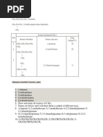 75 Isomers of Decane (C10H22) List | PDF | Hydrocarbons