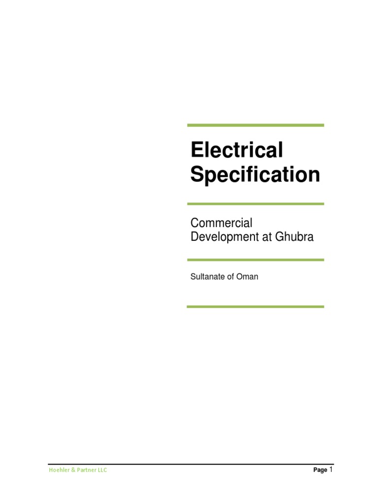 Electrical Spec PDF | PDF | Specification (Technical Standard ...
