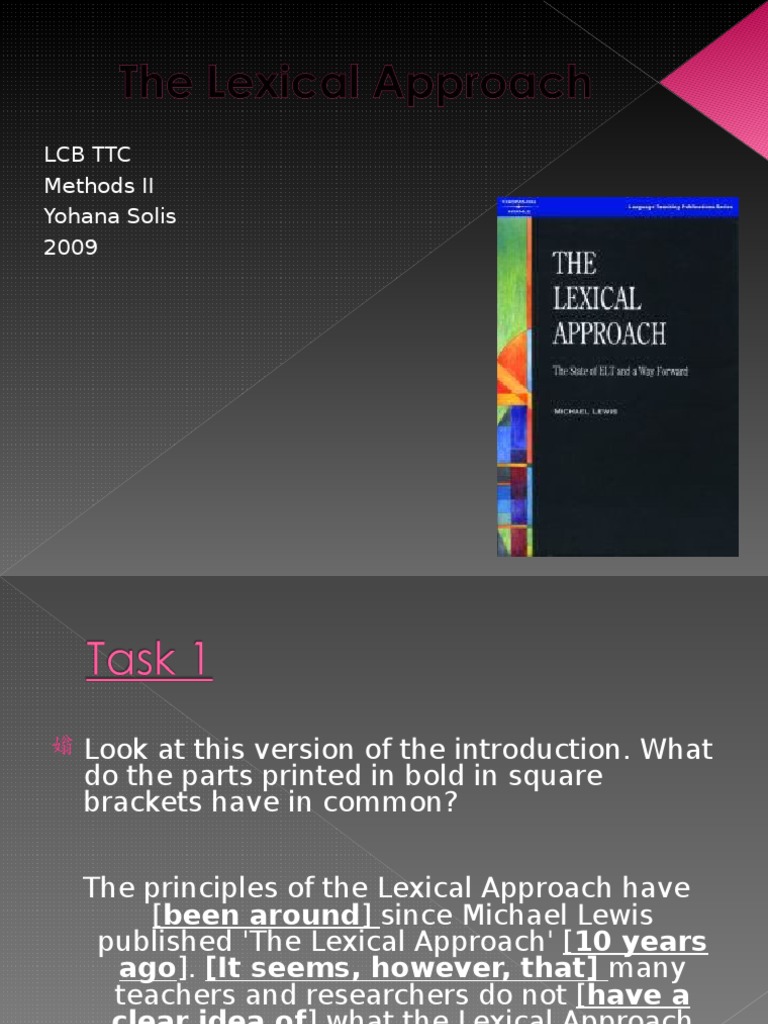 Presentation On The Lexical Approach | PDF | Idiom | Lexicon