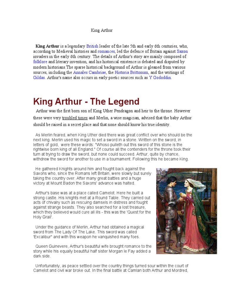 King Arthur | PDF | Anglo Norman Literature | King Arthur