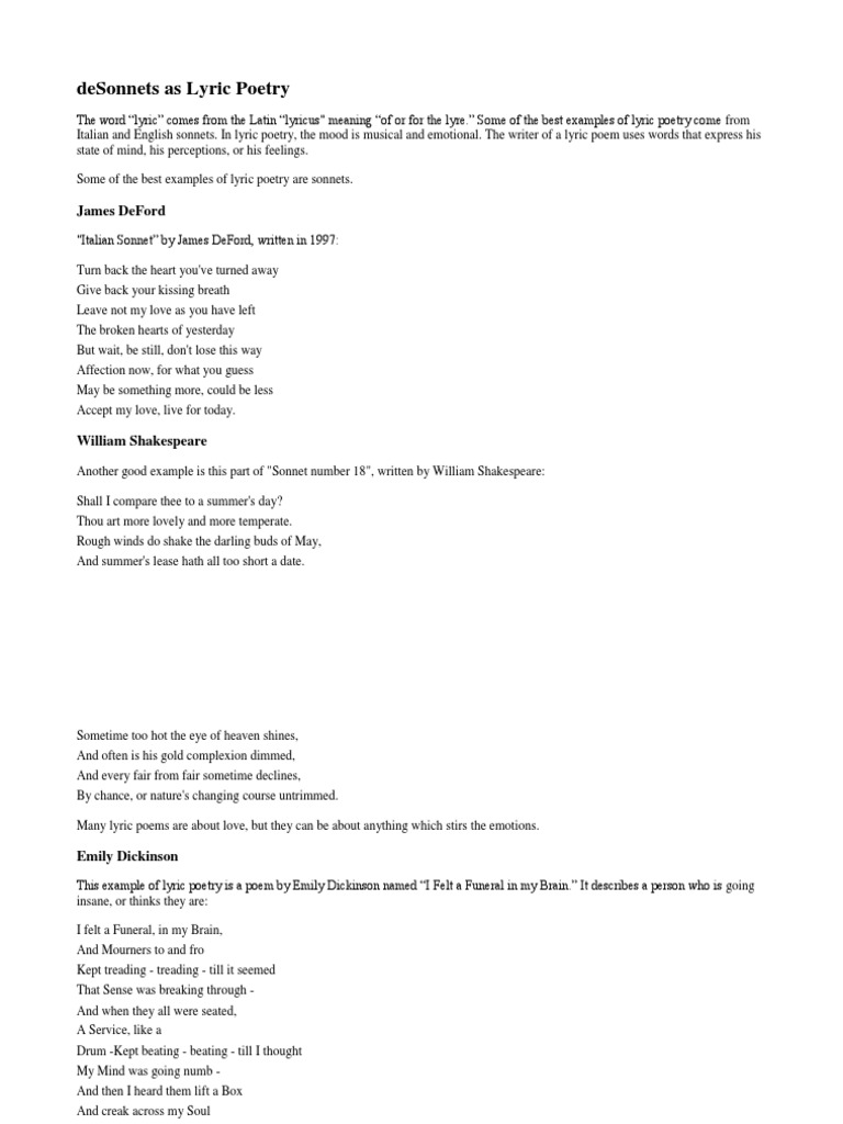 What Is Lyric Poetry