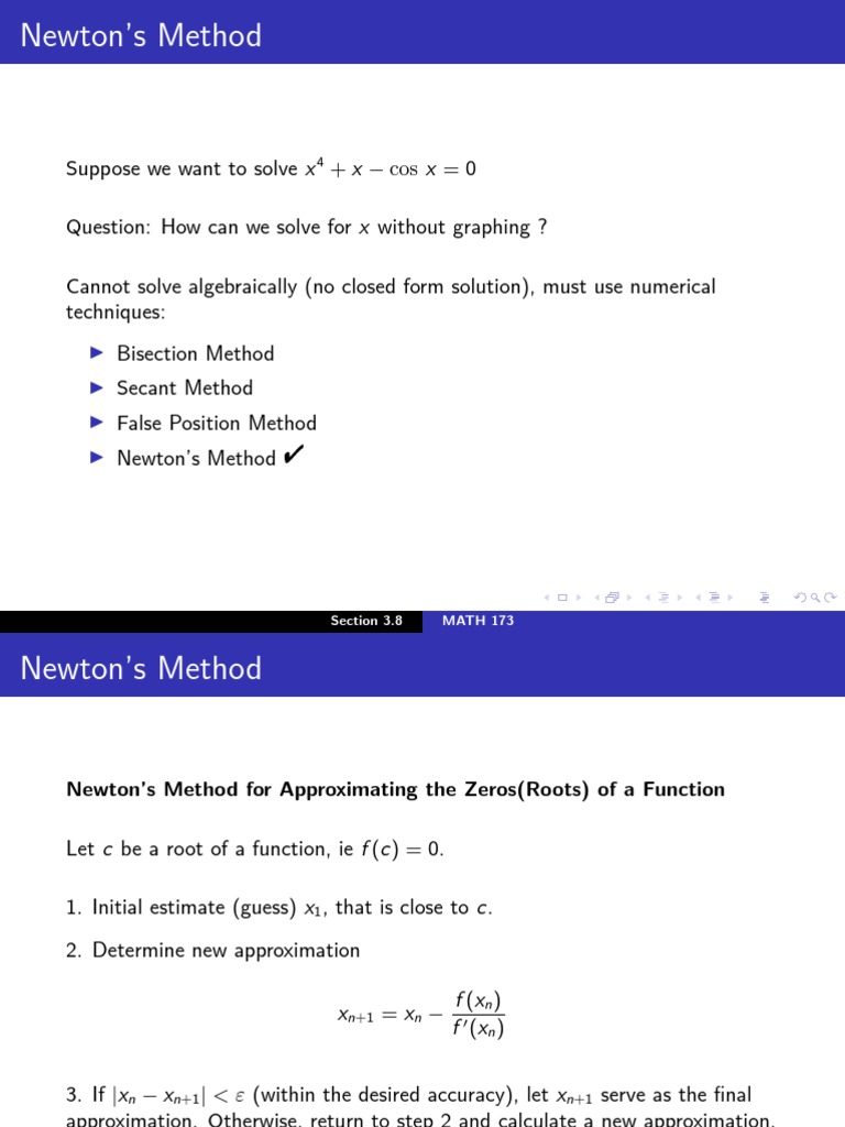 Newton's Method | PDF