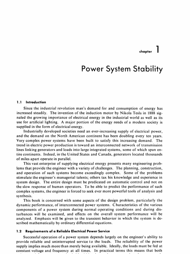 Power System Stability | PDF