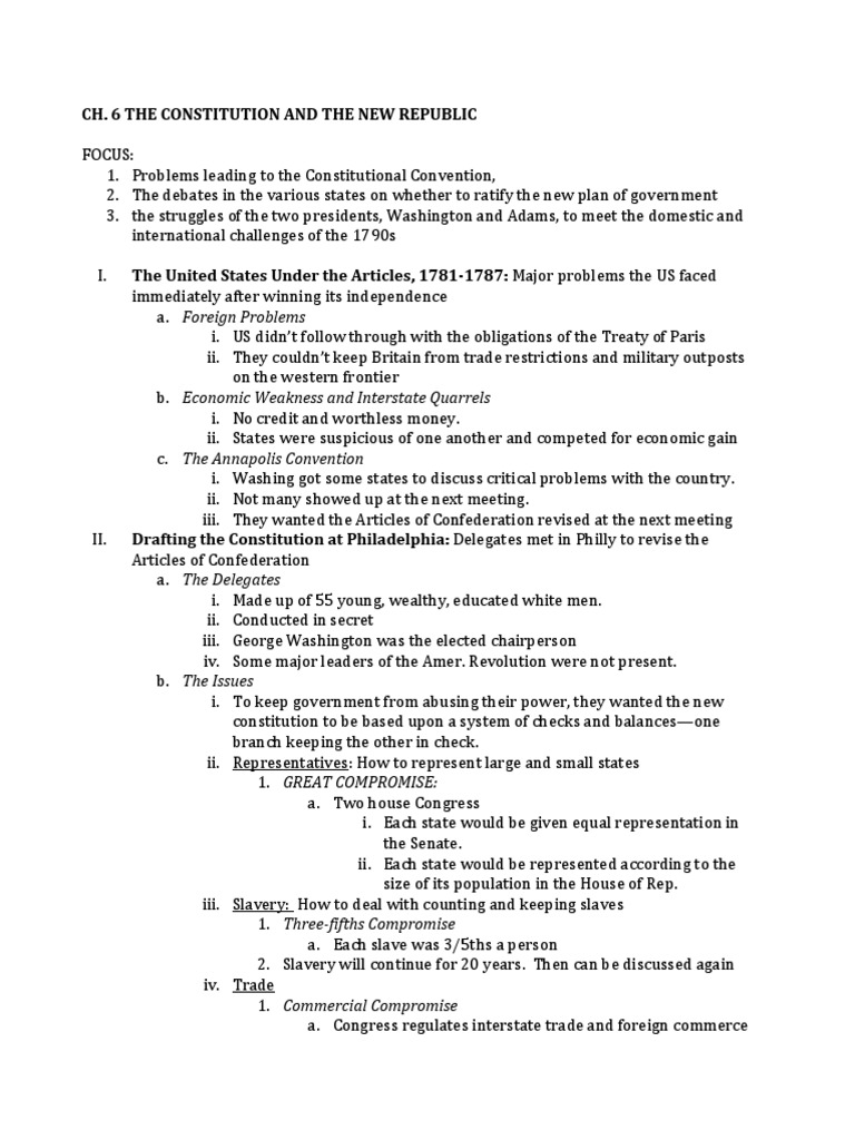 Ch.6 Amsco APUSH Outline | PDF | United States Bill Of Rights | United ...