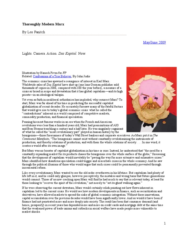 Thoroughly Modern Marx | PDF | Capitalism | Karl Marx