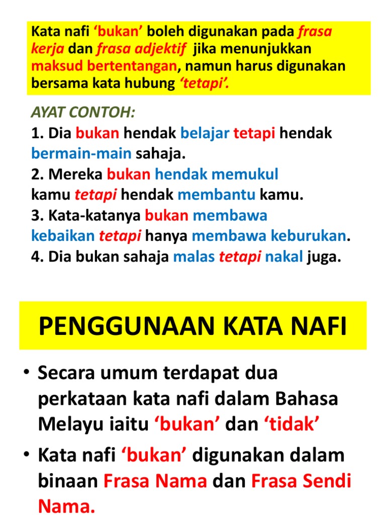 Kata Nafi | PDF | Seni & Disiplin Bahasa