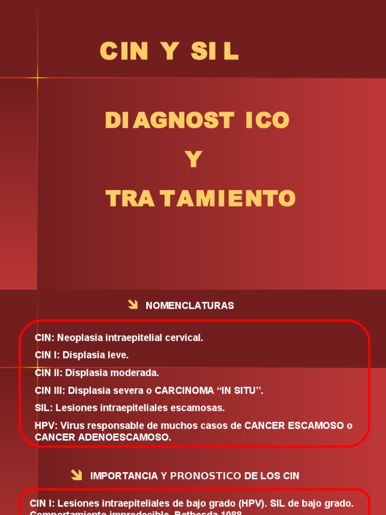 CIN Y SIL Tratamiento y Diagnostico | Virus | Ciencias de la Salud