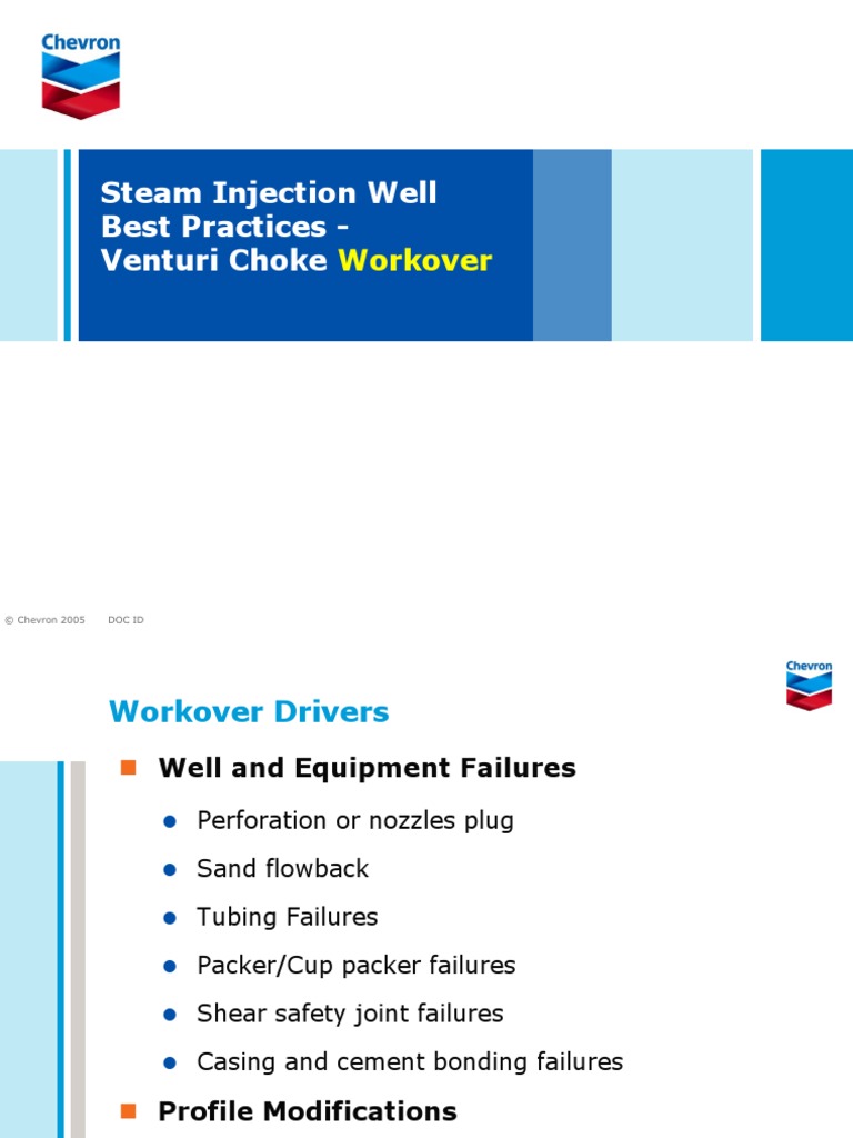 Steam Injection Well Best Practices - Venturi Choke Workover | PDF ...
