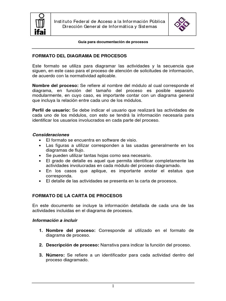 Guia para Documentar La Carta de Procesos | PDF | Software | Áreas de ...