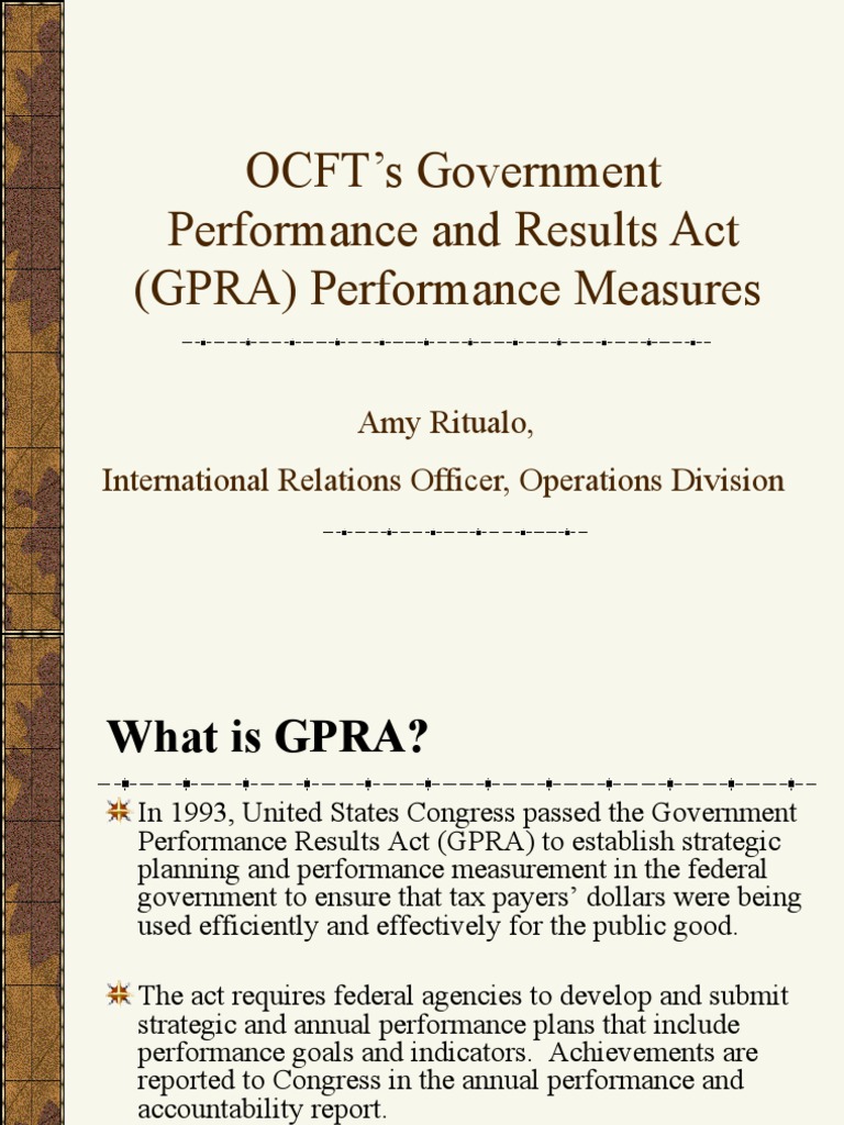 Department of Labor: Gpra | PDF | International Labour Organization ...