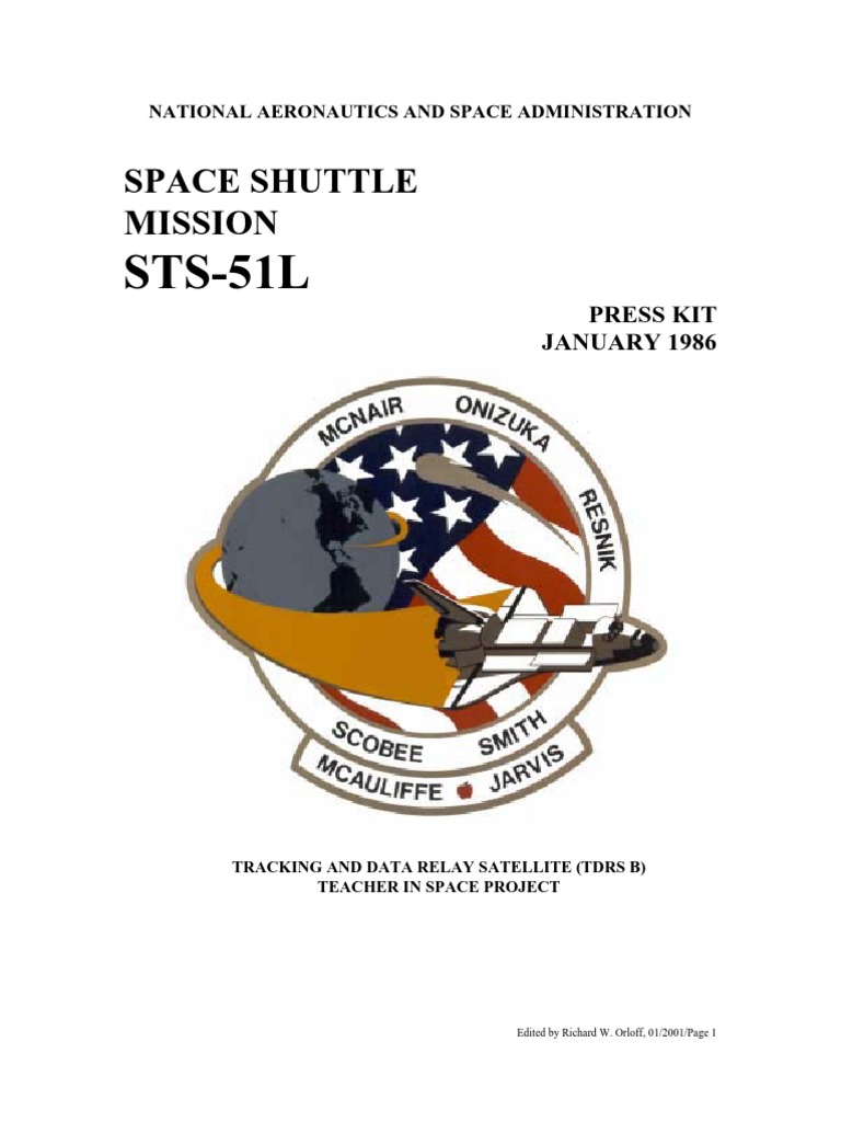 NASA Space Shuttle "Challenger" STS-51L Press Kit | PDF | Space Shuttle ...