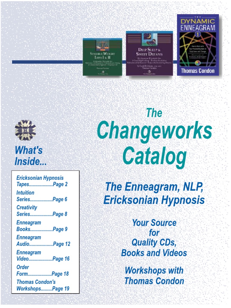Tom Condon / Changeworks Catalog | PDF | Psychotherapy | Hypnosis