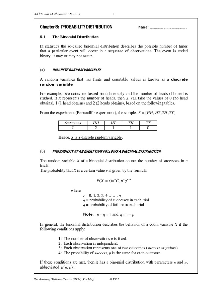 Binomial Distribution in Probability | PDF | Probability Distribution ...