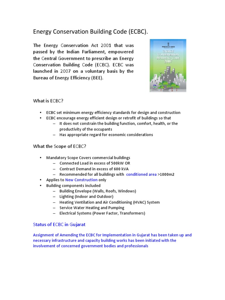 Energy Conservation Building Code (ECBC) | PDF